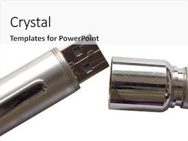 Silver Memory Stick PPT template 8 | CrystalGraphics