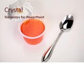 Single Serving Of Orange Jello PPT template 76 | CrystalGraphics