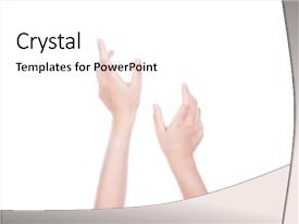 Skin Sense Two Hands Reaching And Holding PPT template 17 | CrystalGraphics