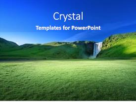 Skogarfoss Waterfall And Summer Sunny PPT template 42 | CrystalGraphics