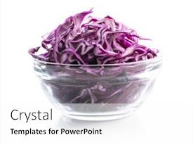 Sliced Fresh Red Cabbage PPT template 79 | CrystalGraphics