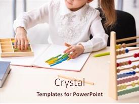 Small Girl In Early Development PPT template 70 | CrystalGraphics