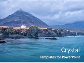 Small White Building Located PPT template 69 | CrystalGraphics