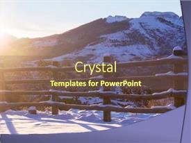 Snow Covered Fense In Winter PPT template 71 | CrystalGraphics