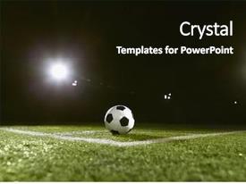 Stadium Soccer Ball On Sports PPT template 15 | CrystalGraphics