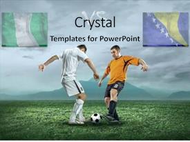 Soccer Player Stay At Field PPT template 43 | CrystalGraphics