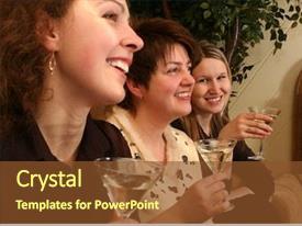Social Clubs Girls With Martini PPT template 23 | CrystalGraphics