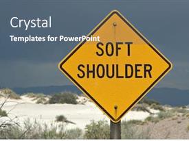 Soft Shoulder Road Sign PPT template 91 | CrystalGraphics