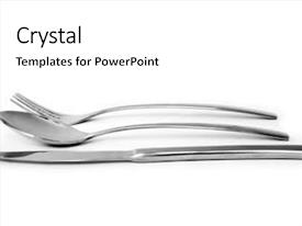 Spoon Knife And Fork Isolated PPT template 86 | CrystalGraphics