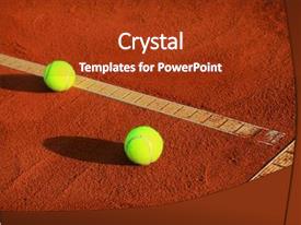 Sporting Clays Tennis Balls On A Tennis PPT template 16 | CrystalGraphics
