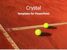 Sporting Clays Tennis Balls On A Tennis PPT template 19 | CrystalGraphics