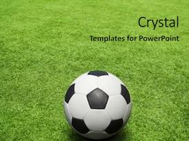 Sports Futsal Soccer Ball On The Field PPT template 62 | CrystalGraphics