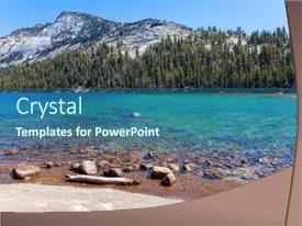 Stone Beaches Surround Tenaya Lake PPT template 65 | CrystalGraphics