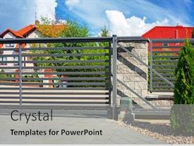 Stone Fence And Entrance Gate PPT template 21 | CrystalGraphics