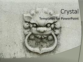 Stone Lion A Relief China PPT template 36 | CrystalGraphics