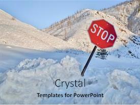Stop Sign On A Mountain PPT template 12 | CrystalGraphics