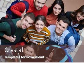 Students In School Together PPT template 91 | CrystalGraphics