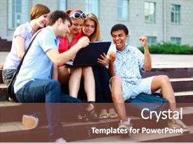 Students Sitting Together At School PPT template 68 | CrystalGraphics