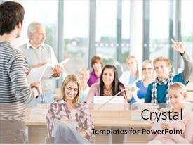Students Study In Classroom PPT template 96 | CrystalGraphics