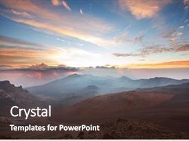 Sunrise Scene On Haleakala Volcano PPT template 13 | CrystalGraphics