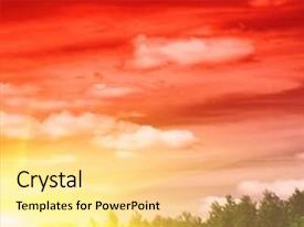 Sunset Over Forest PPT template 98 | CrystalGraphics
