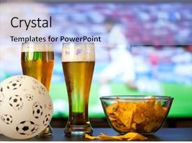 Superbowl Beer Glasses And Chips PPT template 20 | CrystalGraphics