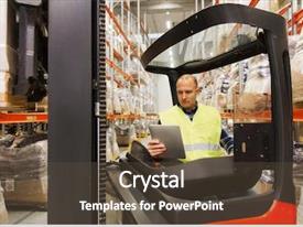 Tablet Pc Computer And Forklift PPT template 37 | CrystalGraphics