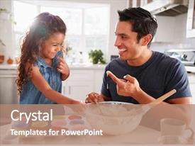 Taste Young Girl Stands PPT template 58 | CrystalGraphics