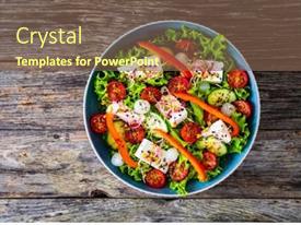 Tasty Salad Manouri Cheese PPT template 89 | CrystalGraphics