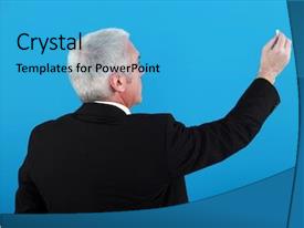 Teacher Blackboard Businessman With A Piece PPT template 78 ...