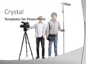 Team Of Boom And Camera PPT template 77 | CrystalGraphics