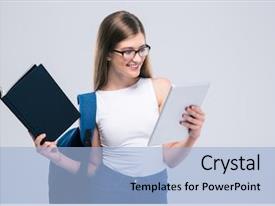 Teenager With Backpack And Book PPT template 4 | CrystalGraphics
