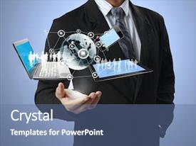 Telefon Computer Mail Technology In The Hands PPT template 77 ...