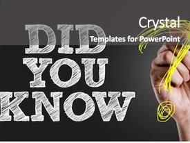 Text Did You Know PPT template 48 | CrystalGraphics