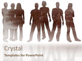 Textures Style Of People Silhouettes PPT template 46 | CrystalGraphics