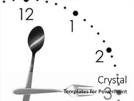 Time Eat Clock Made Of Spoon PPT template 38 | CrystalGraphics