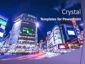 Tokyo January 10 Shibuya Crossing PPT template 8 | CrystalGraphics