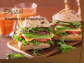 Tomato Avocado Cheese Sandwich PPT template 34 | CrystalGraphics