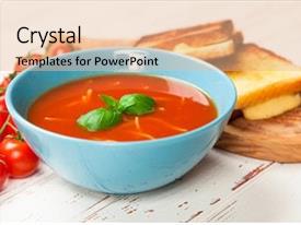 Tomato Soup With Cheese Sandwich PPT template 10 | CrystalGraphics