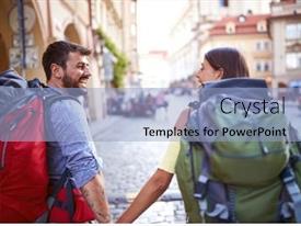 Tourist Couple Sightseeing In Prague PPT template 72 | CrystalGraphics