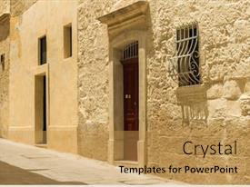 Traditional Narrow Silent Street PPT template 91 | CrystalGraphics