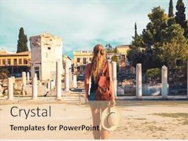 Travel In Greece Ancient Agora PPT template 95 | CrystalGraphics