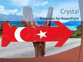 Turkey Flag Wooden Sign PPT template 20 | CrystalGraphics