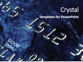 Ultramarin Blue Banking Card In Close Up PPT template 29 | CrystalGraphics