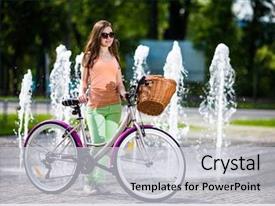 Urban Biking Teenage Girl PPT template 34 | CrystalGraphics