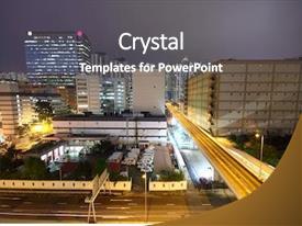 Urban Downtown Night Hong Kong PPT template 23 | CrystalGraphics