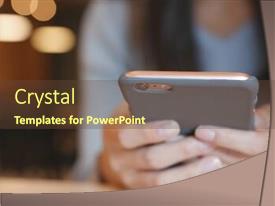 Using Cellphone In Coffee Shop PPT template 34 | CrystalGraphics