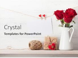 Valentines Day Greeting Card PPT template 80 | CrystalGraphics