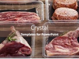 Varieties Of Meat In Plastic PPT template 89 | CrystalGraphics