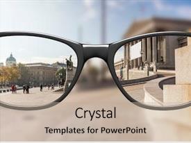 Clear Vision Through Glasses Blurry PPT template 72 | CrystalGraphics